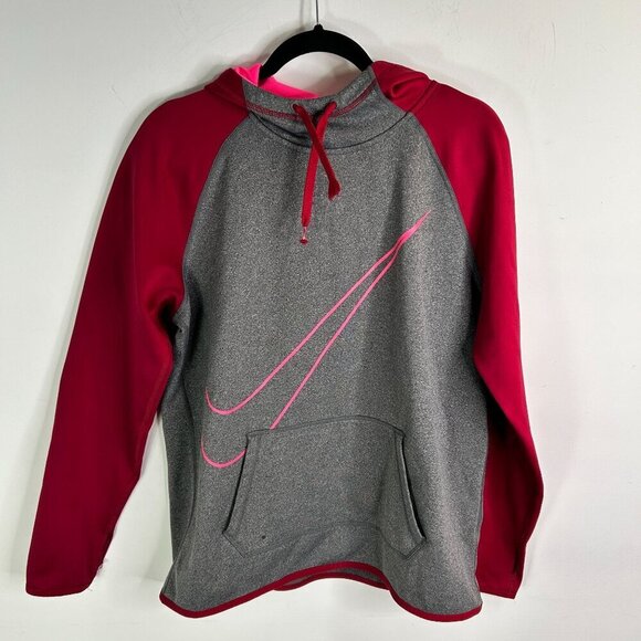 Nike | Tops | Nike Mock Neck Womens Gray And Pink Pullover Size Large ...